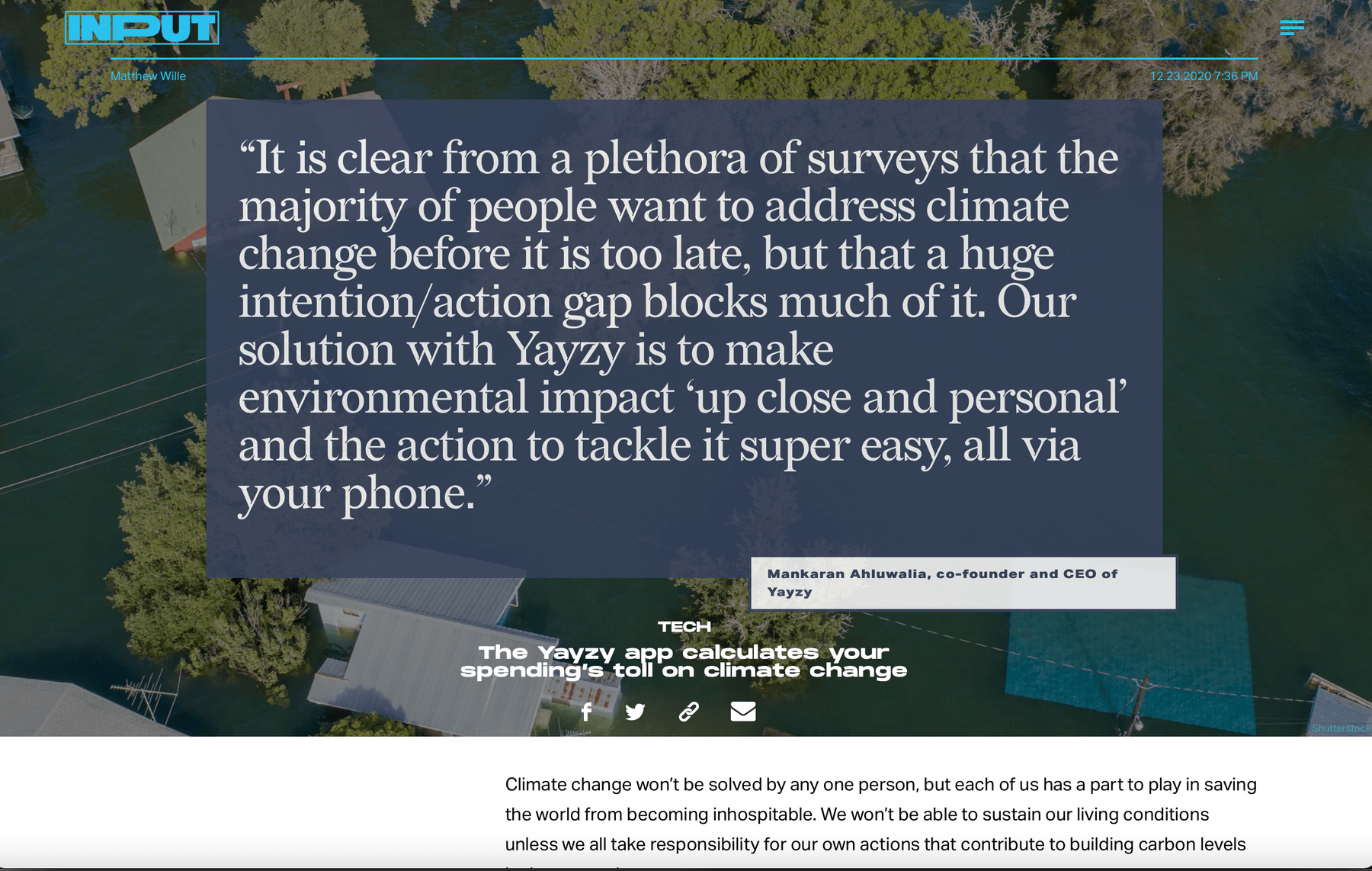 Input Magazine // cristian dan { cto @ yayzy }